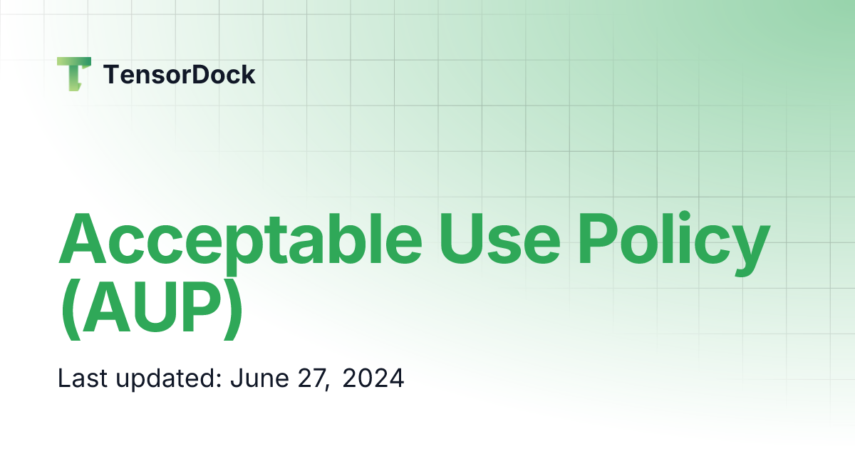 Acceptable Use Policy (AUP) | TensorDock