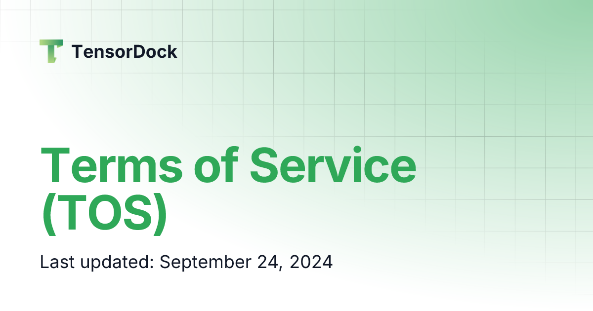 Terms of Service (TOS) | TensorDock